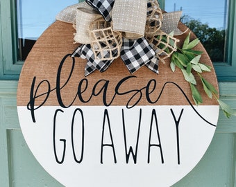 Please Go Away Sign - Etsy