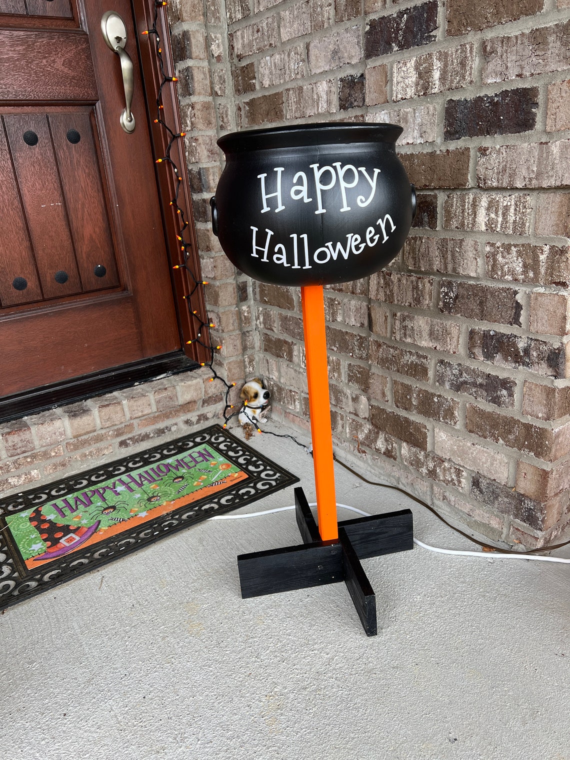 Wooden Halloween Candy Stand Trick or Treat Candy Bowl No - Etsy
