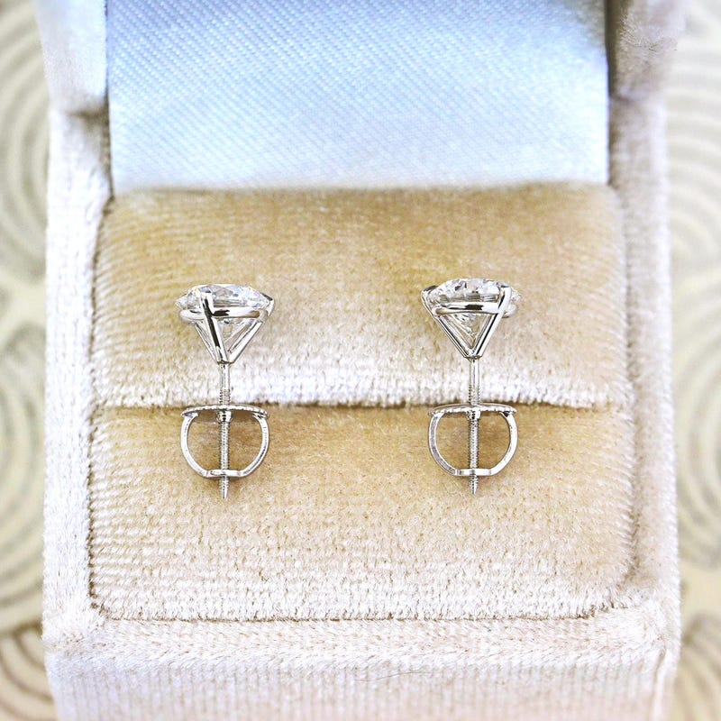 Oval Stud Diamond 1.5 - Etsy