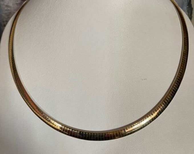 14K Gold Reversible Omega Chain - Etsy