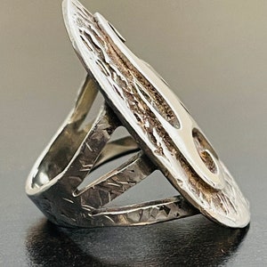 Edgy Ring in Sterling Silver - Etsy