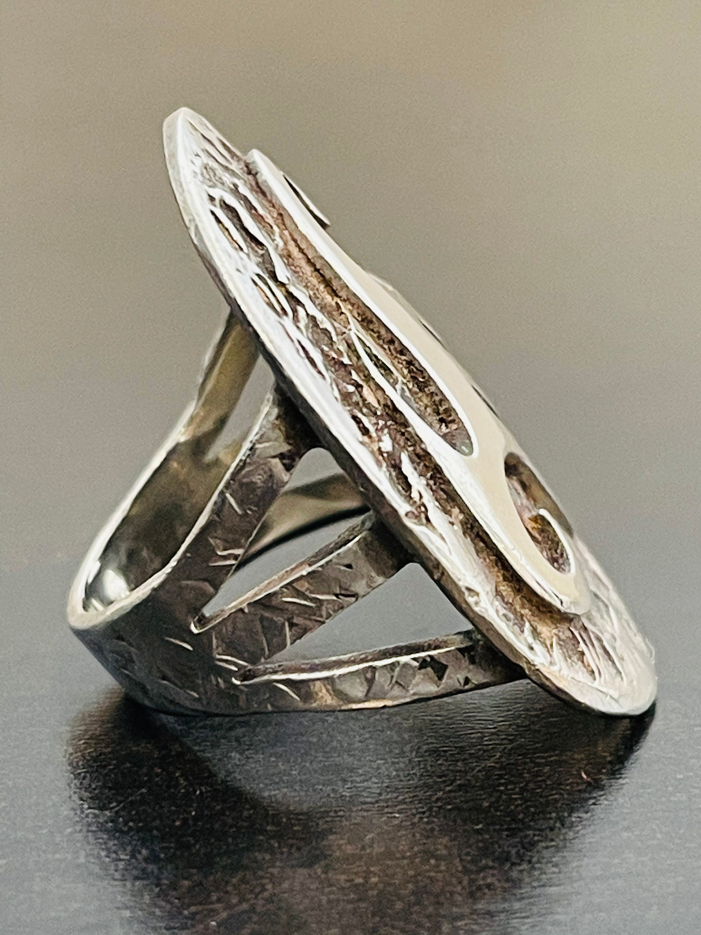 Edgy Ring in Sterling Silver | Etsy