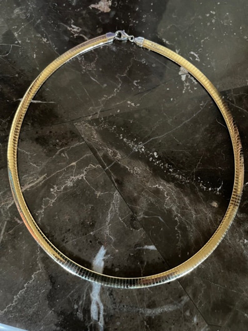 14K Gold Reversible Omega Chain | Etsy