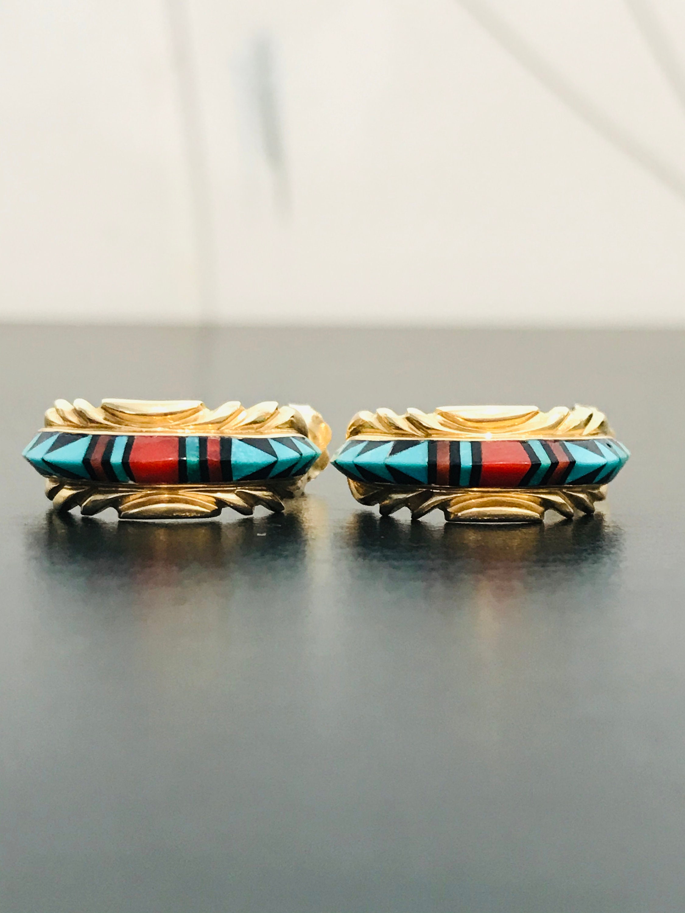 Renowned Navajo Artist Tim Bedah Signed 14K Gold | Etsy