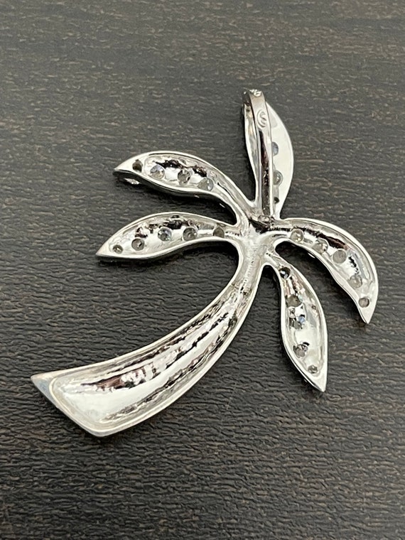Diamond Palm Tree in 14K White Gold - Gem