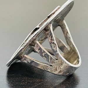 Edgy Ring in Sterling Silver - Etsy