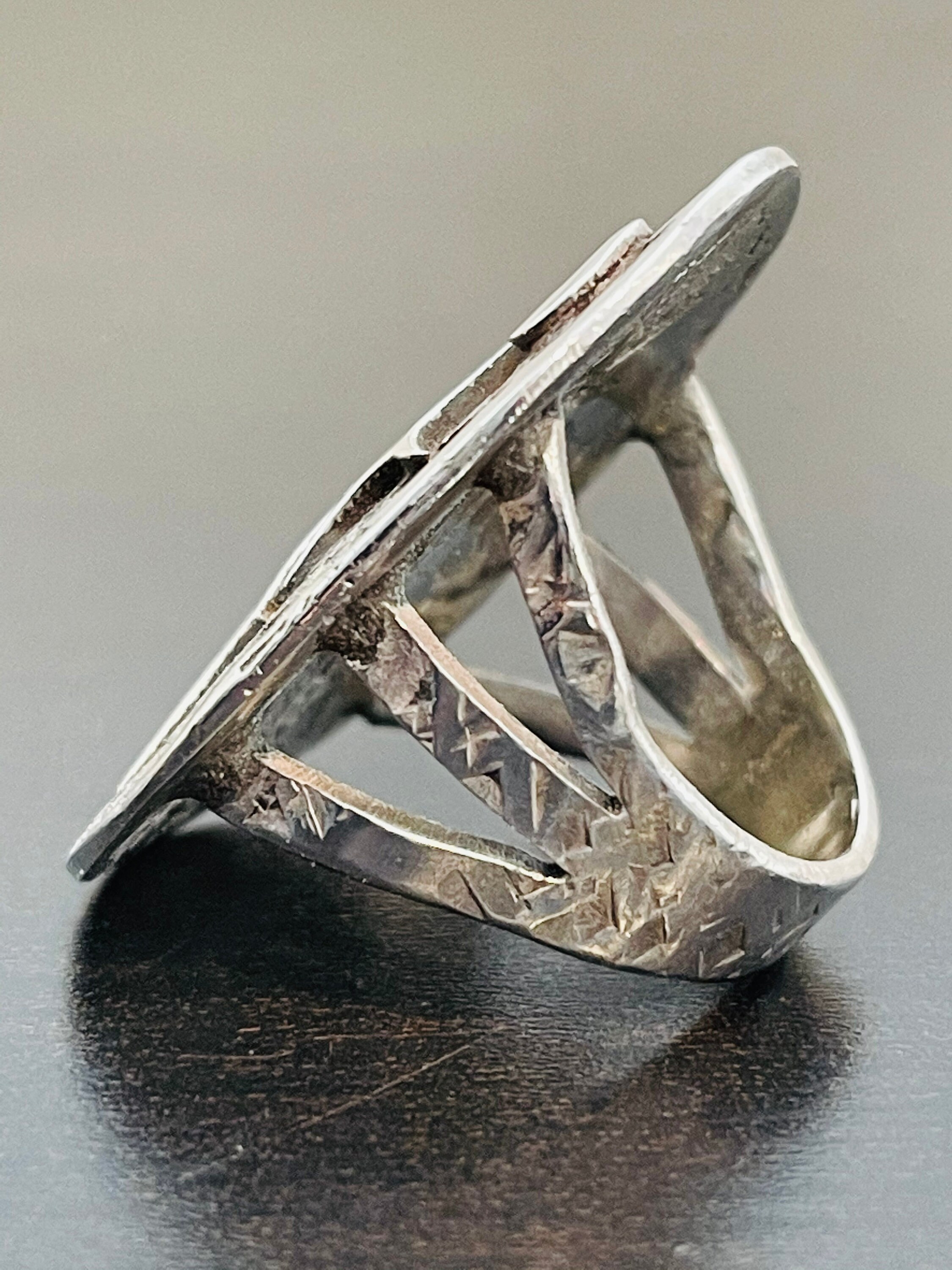 Edgy Ring in Sterling Silver | Etsy