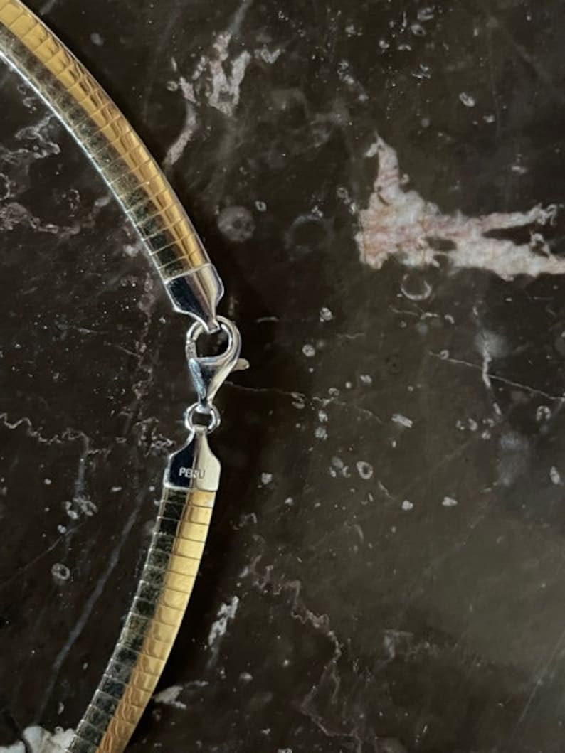 14K Gold Reversible Omega Chain | Etsy