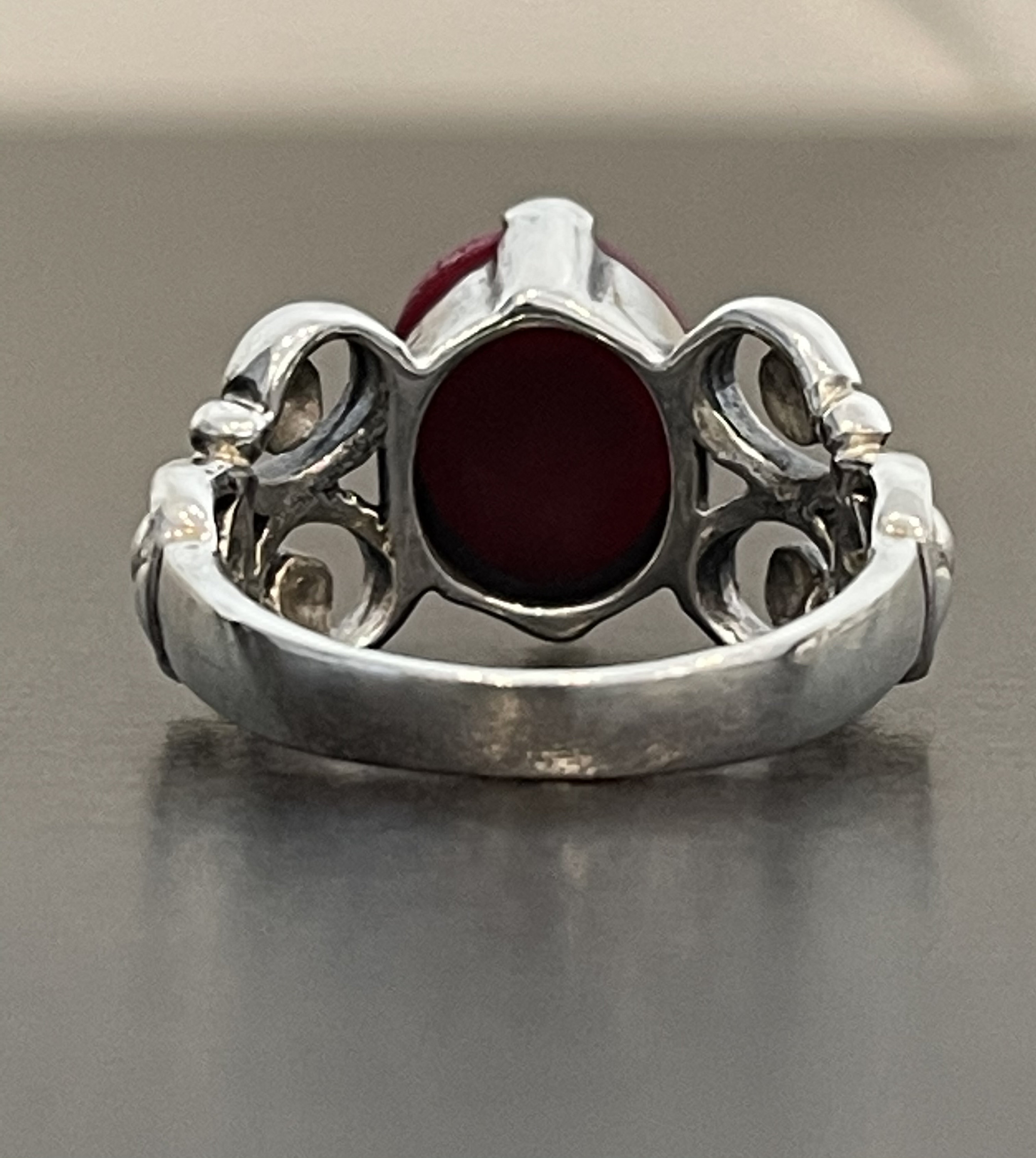 Checkerboard Cut Ruby Ring in Sterling Silver | Etsy