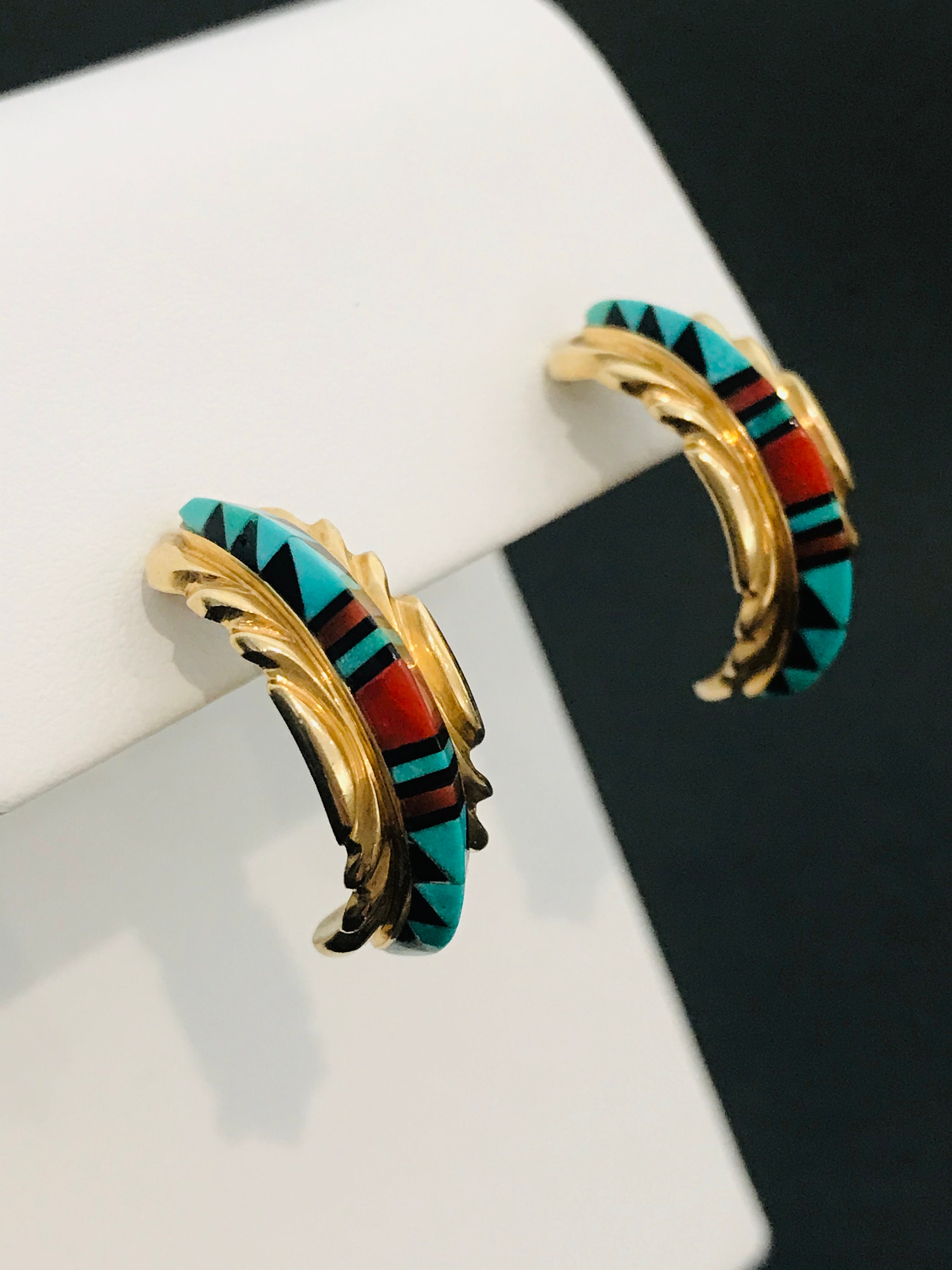 Renowned Navajo Artist Tim Bedah Signed 14K Gold | Etsy