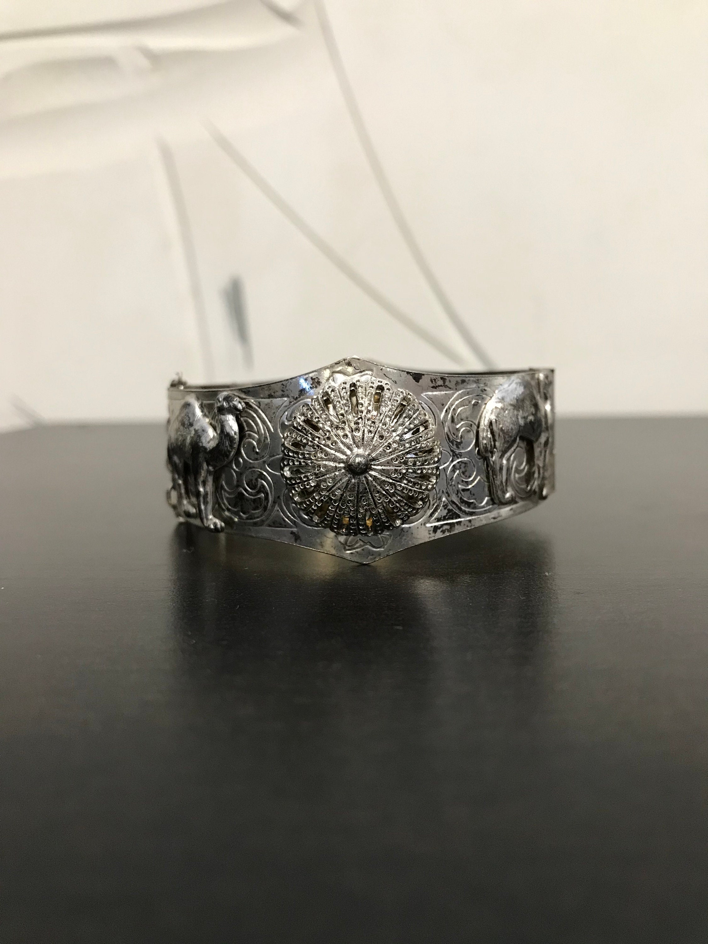 Middle Eastern Bracelet With Hamsa Camel and Flower Designs | Etsy