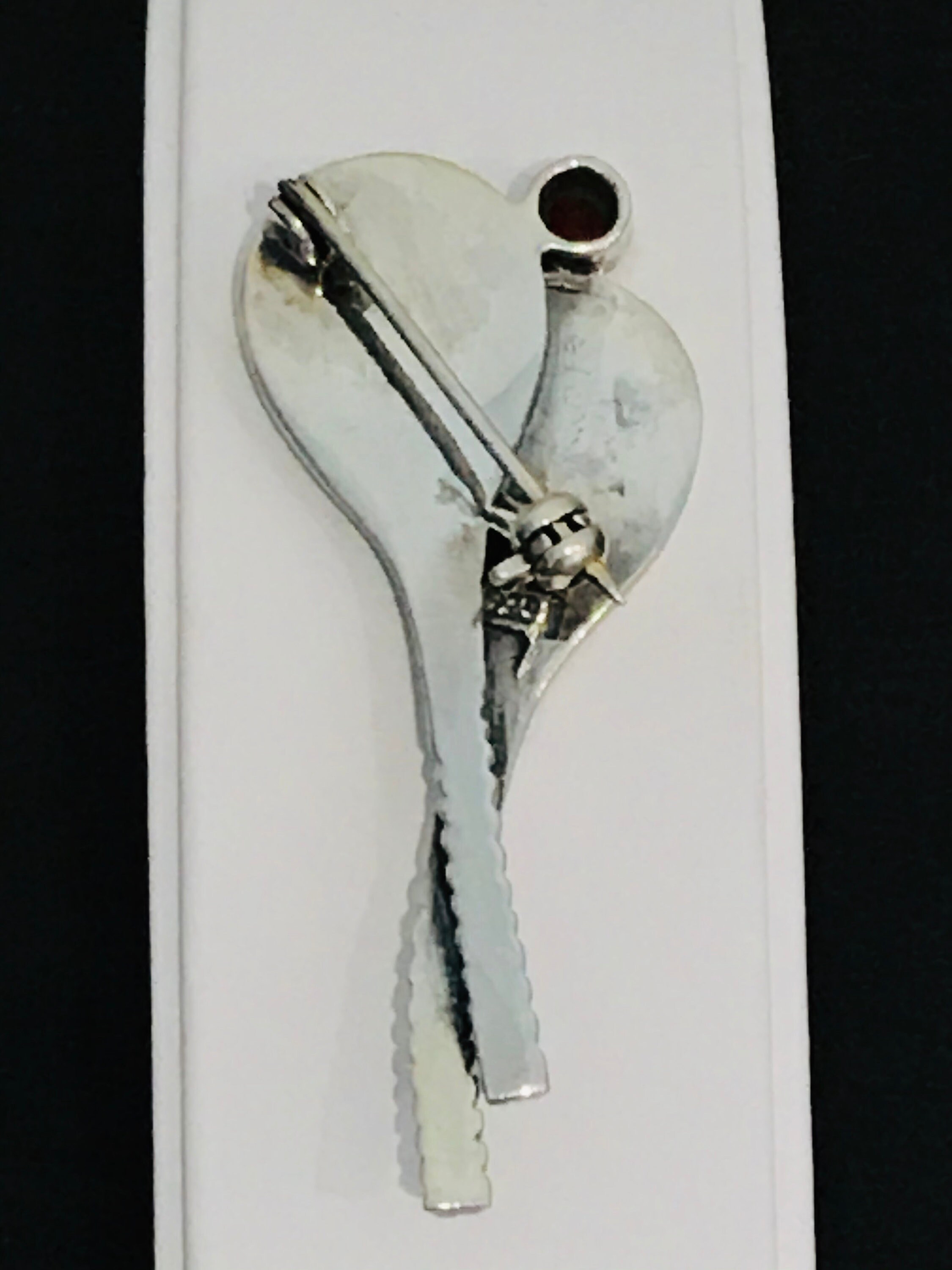 Vintage Tennis Racquet Pin/brooch in Sterling Silver With Garnet and ...