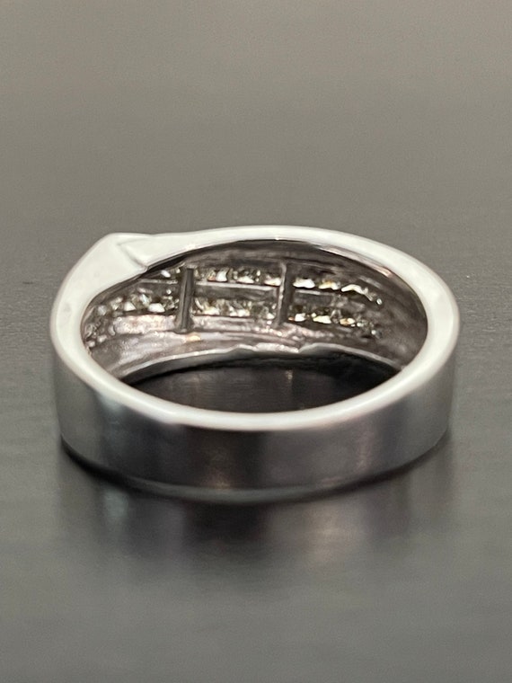 Princess Cut Diamond Double Row Channel Set Band in 1… - Gem