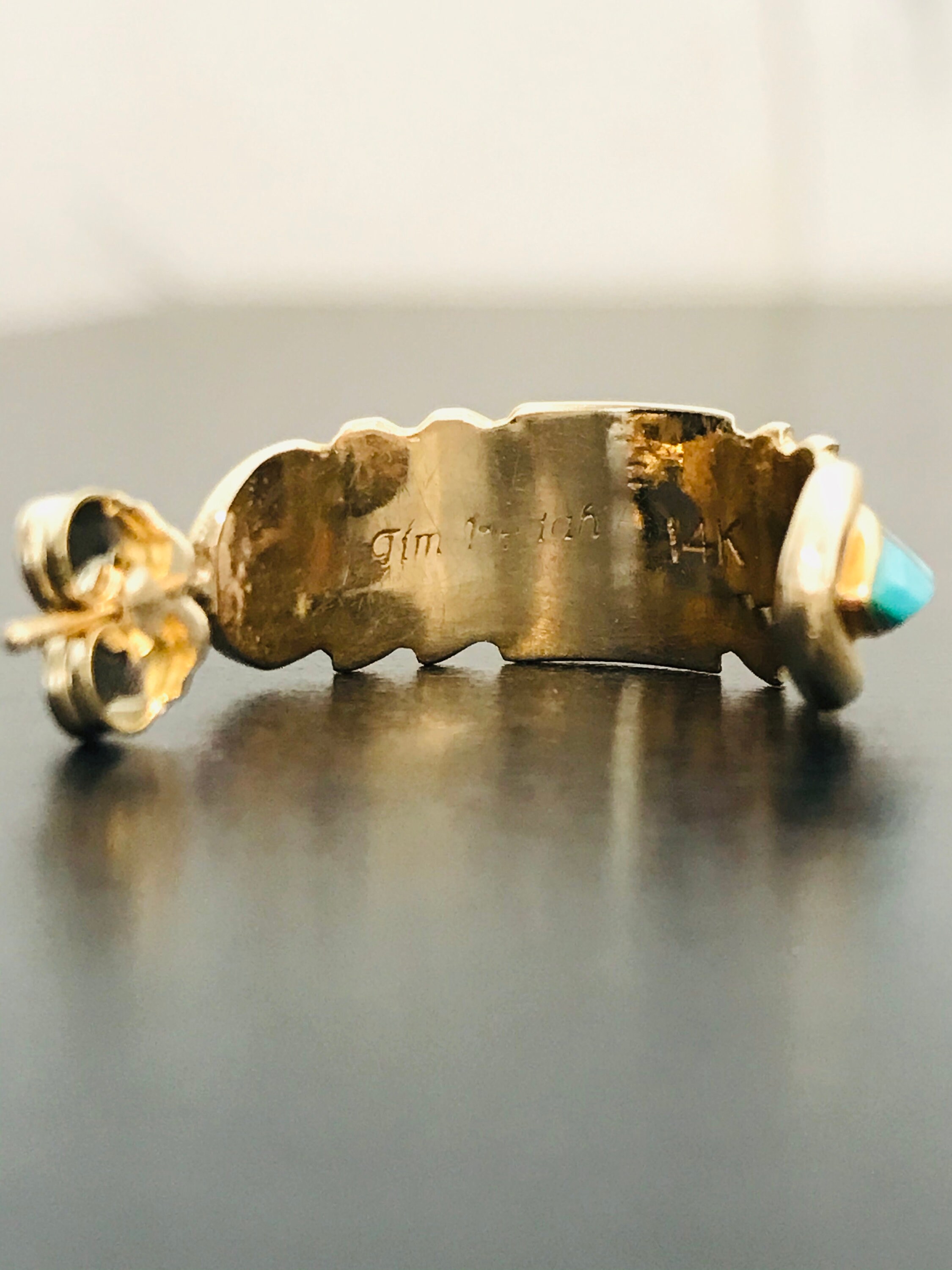 Renowned Navajo Artist Tim Bedah Signed 14K Gold | Etsy