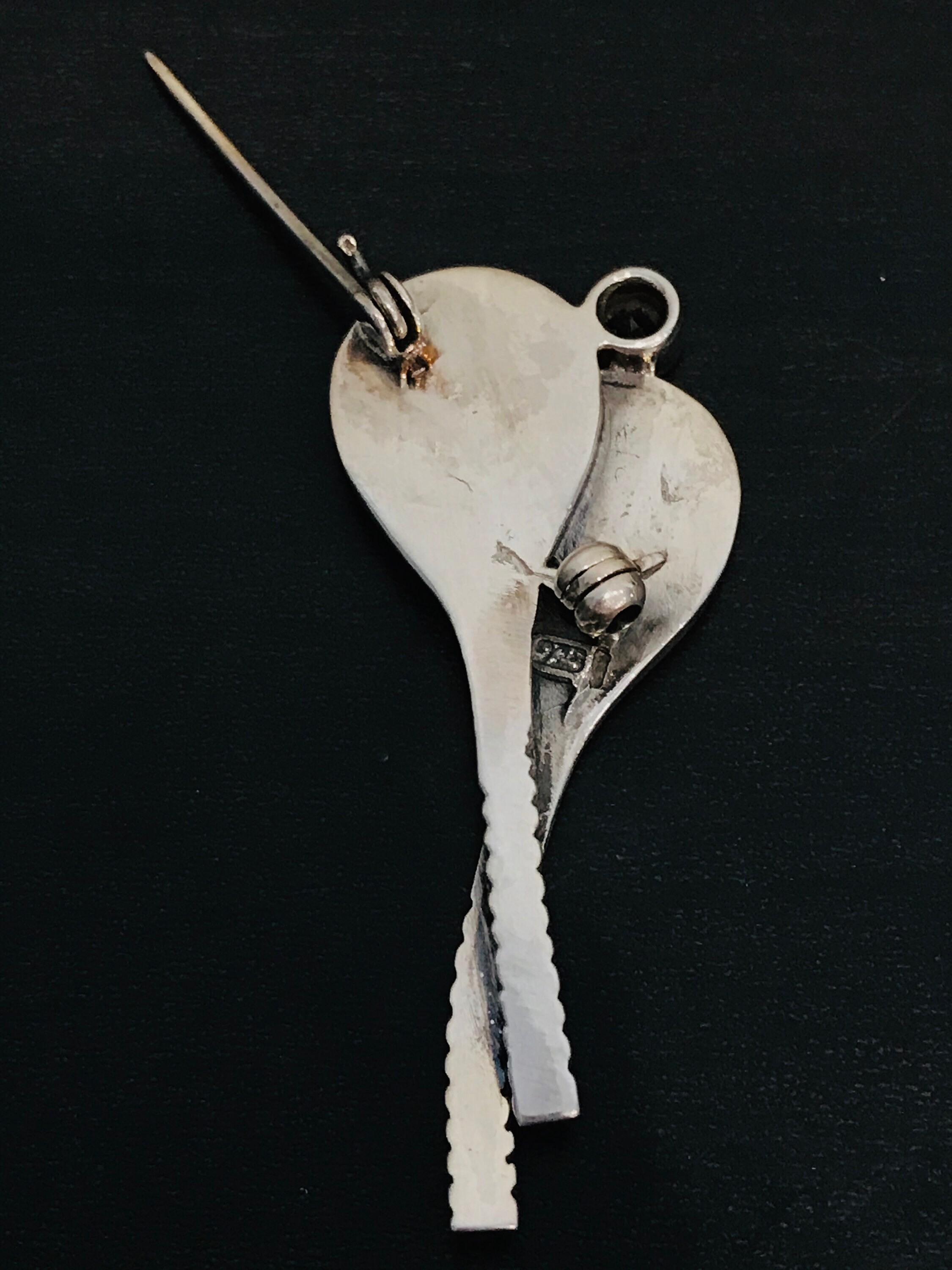 Vintage Tennis Racquet Pin/brooch in Sterling Silver With Garnet and ...