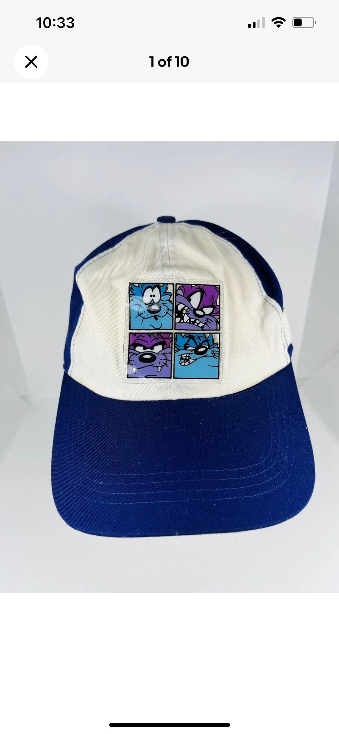 Vintage Looney Tunes Taz Tazmanian Devil Baseball Hat Womens or Youth ...