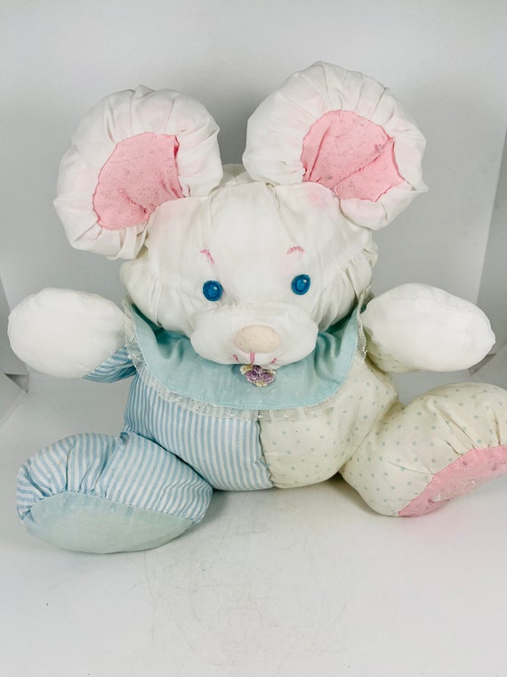 Fisher Price Puffalump White Baby Mouse With Rattle Nylon - Etsy
