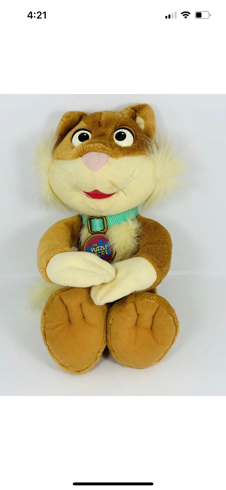 Fisher Price the Puzzle Place SIZZLE the Cat Plush Stuffed Animal 1994 ...