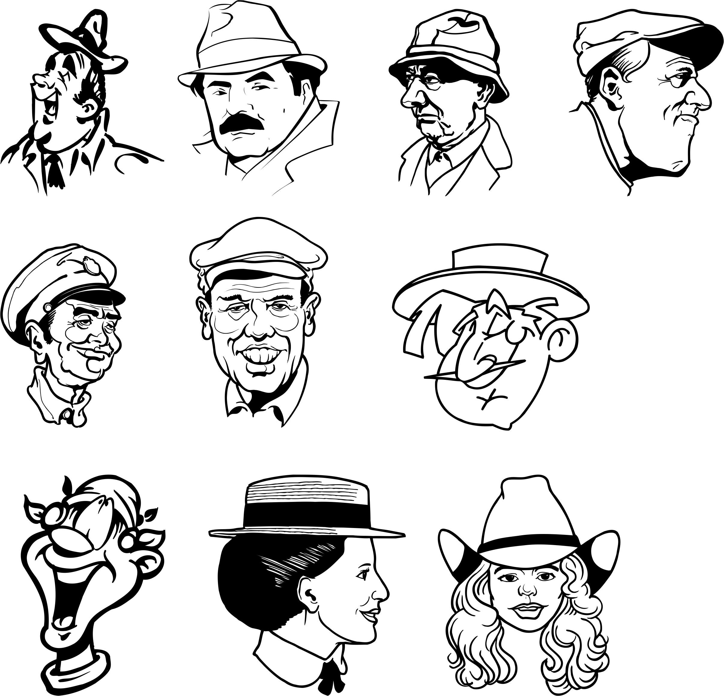 10 Character Illustration Svg Bundle Clipart - Svg Png Eps Pdf ...