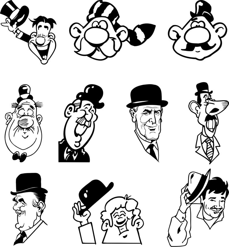 10 Character Illustration Svg Bundle Clipart - Svg Png Eps Pdf ...
