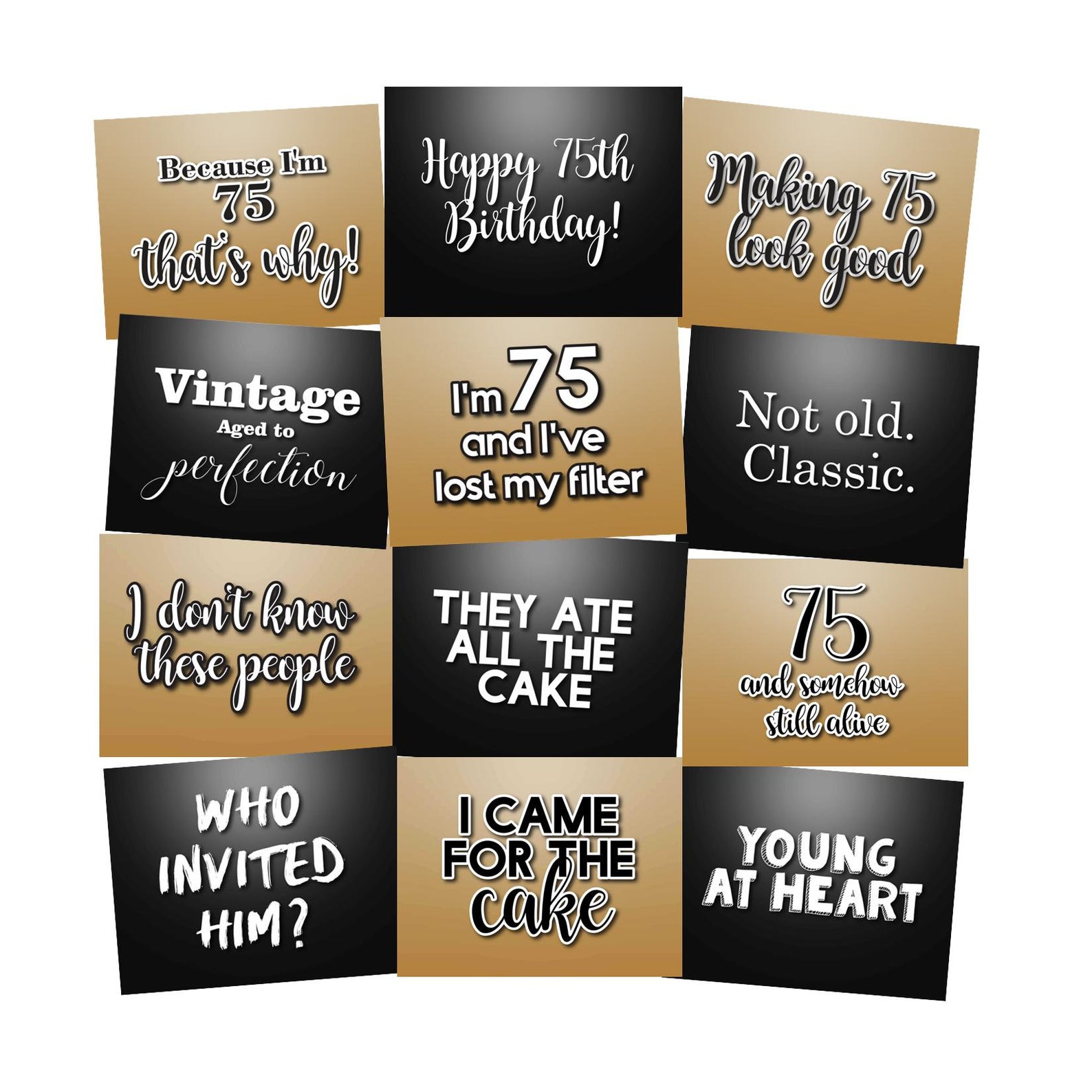 Birthday Photo Booth Props Accessories Kit Party Signs - Set of 12 - Etsy
