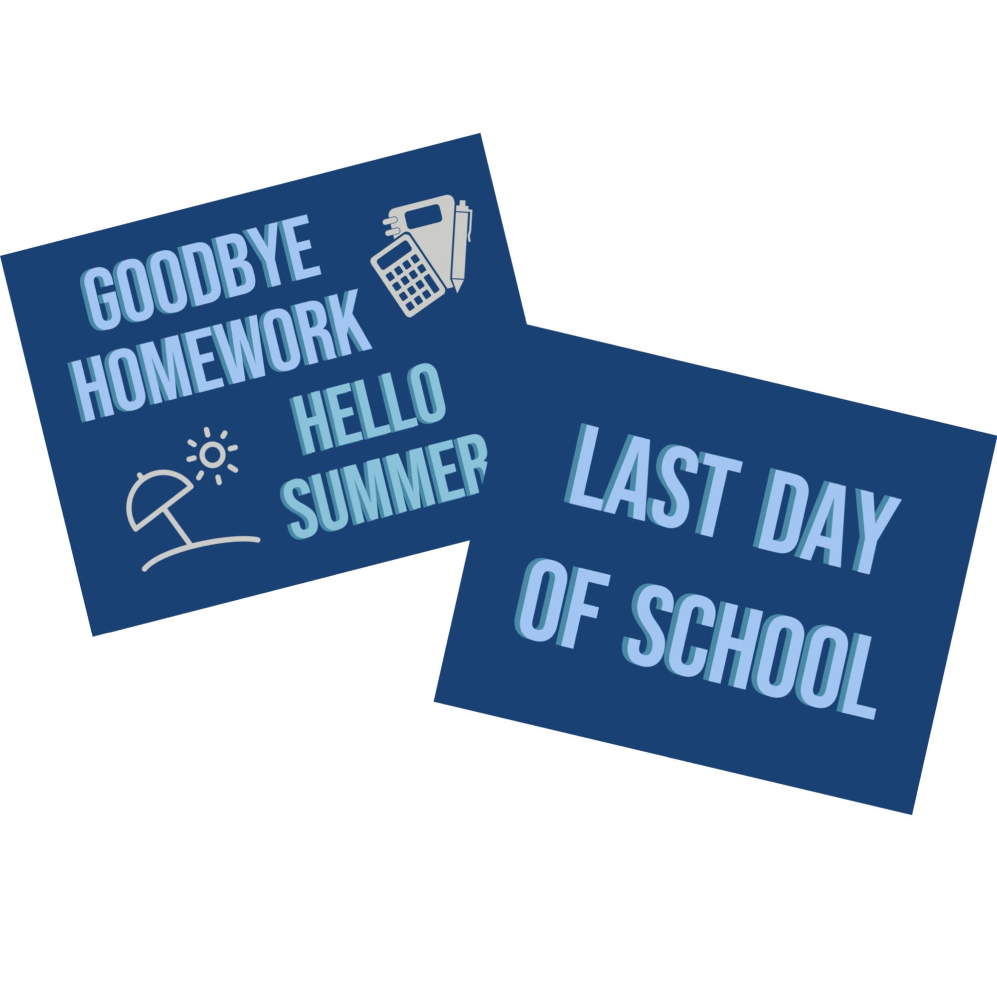 Last Day of School Photo Booth Props DIGITAL DOWNLOAD PDF File - Set of ...