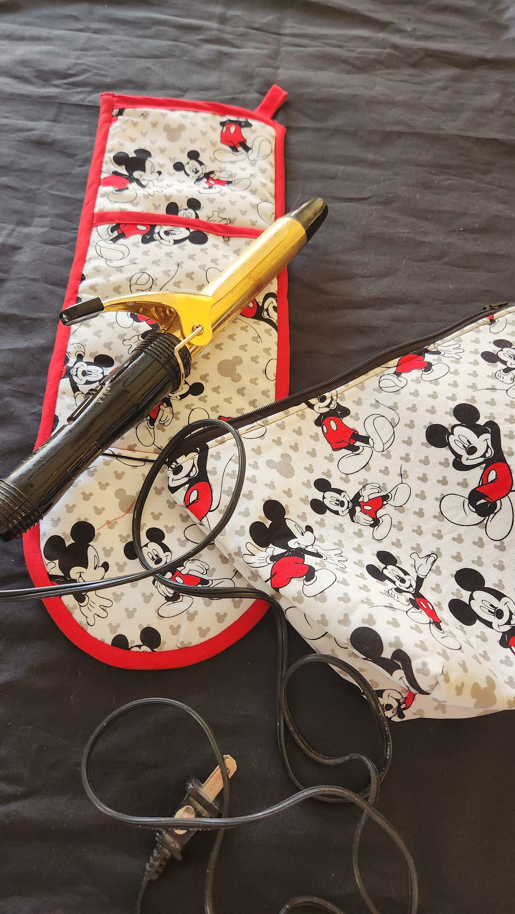 Mickey Mouse Curling Iron Holder With Matching Bag - Etsy