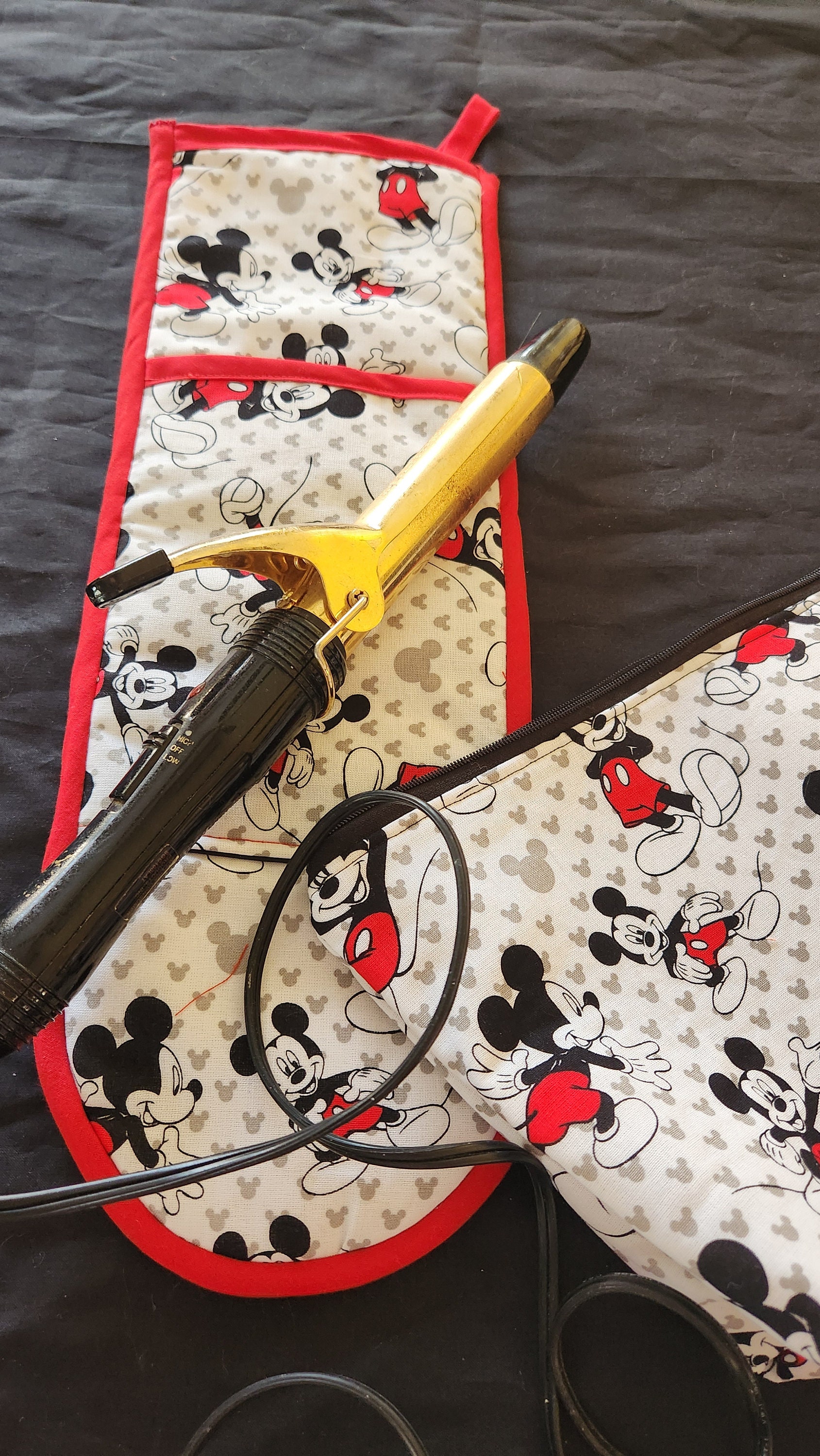 Mickey Mouse Curling Iron Holder With Matching Bag - Etsy