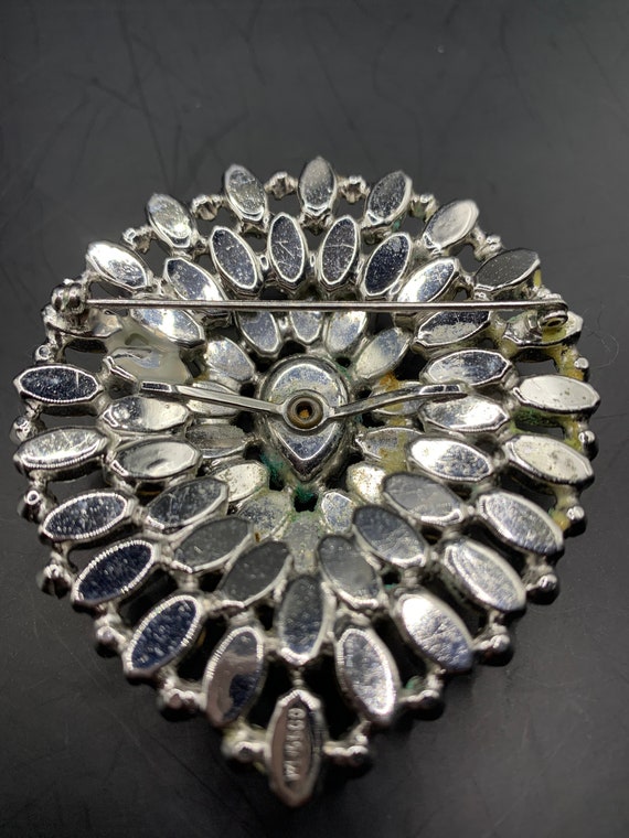 WEISS CO signed two tier gorgeous vintage brooch clea… - Gem
