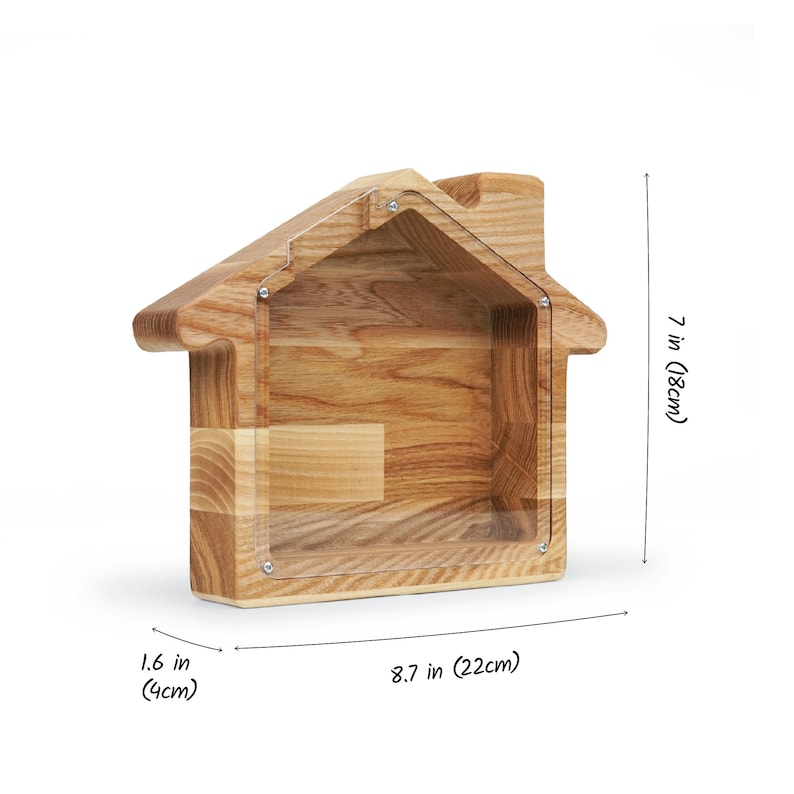 Small Piggy Bank House, Personalized House Piggy Bank, Wood Piggy Bank ...