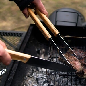 Grill BBQ Wooden Set With Name, Summer Gift With A Storage Case ...