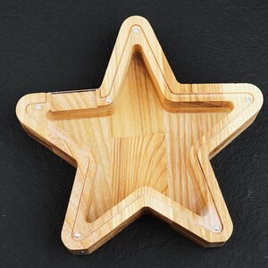Star Wooden Piggy Bank, Unique Shape Personalized Piggy Bank Star, Girl ...