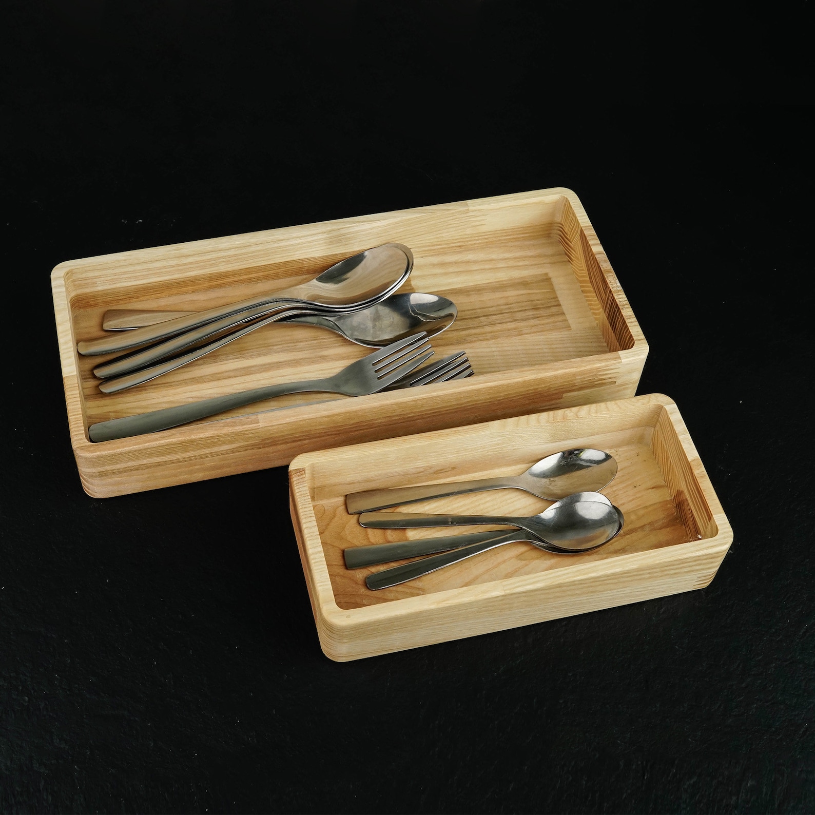 Wooden Cutlery Box From Natural Oak Wood Kitchen Toolbox - Etsy