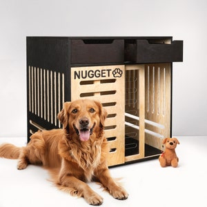 Personalized Modern Pet Furniture, Cozy Wooden Cage for Furry Friend ...