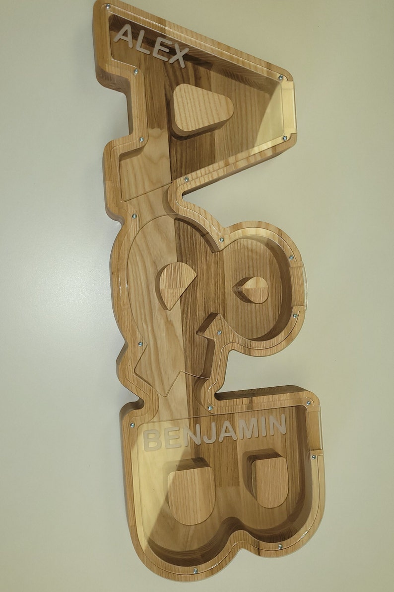 Custom Letters Double Piggy Bank Wedding Gift Wood Letter - Etsy