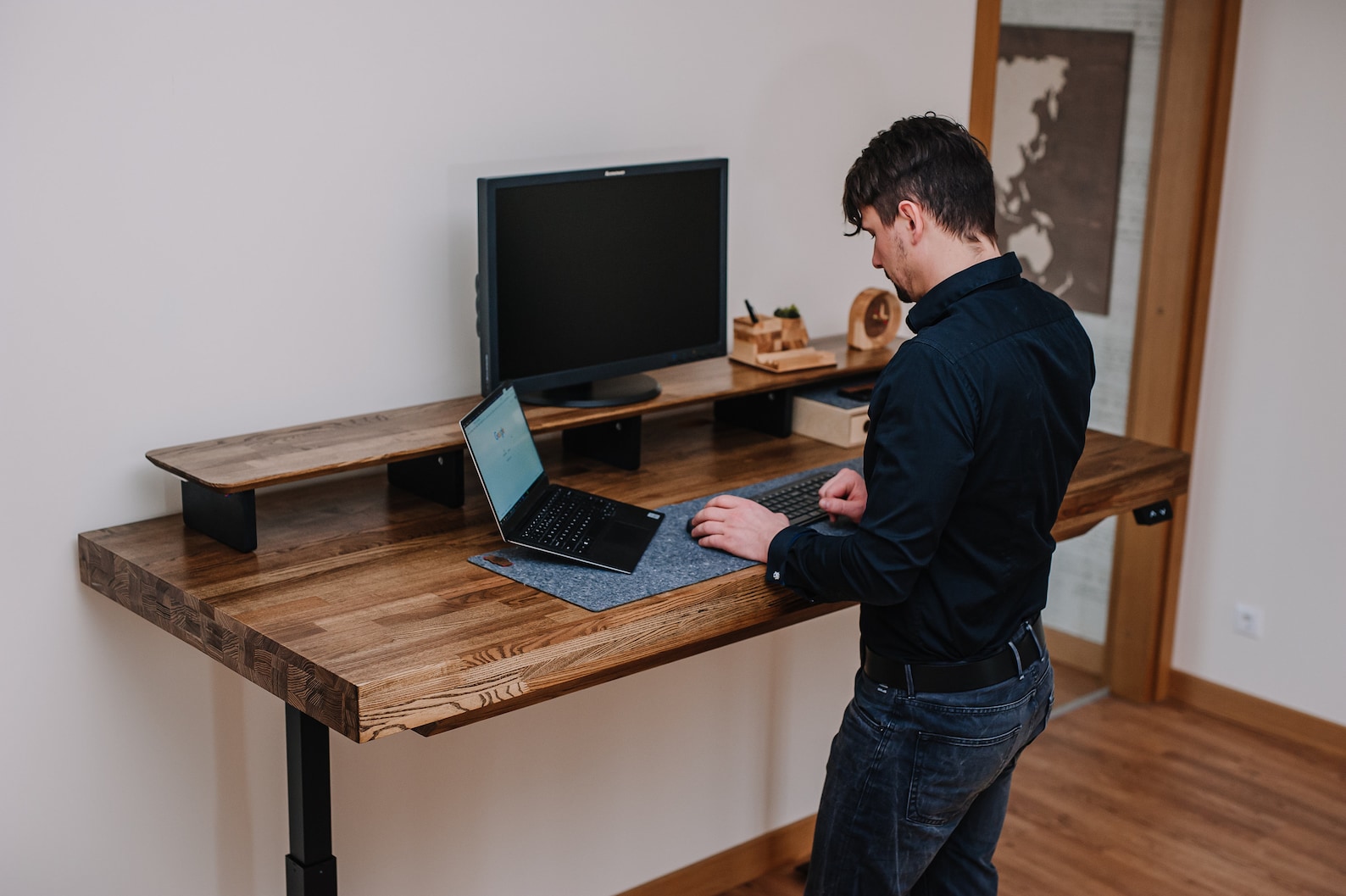 Height Adjustable Computer Table Work Station Fancy Led - Etsy