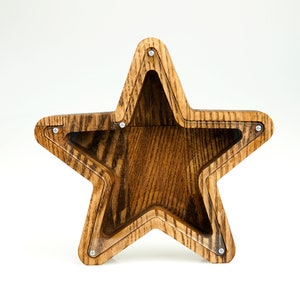 Star Wooden Piggy Bank, Unique Shape Personalized Piggy Bank Star, Girl ...