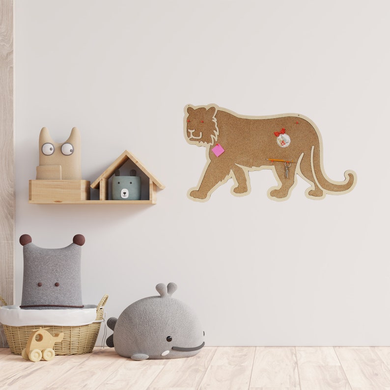 Tiger Wall Cork Board Easy Attaching Pin Board Memo Board | Etsy