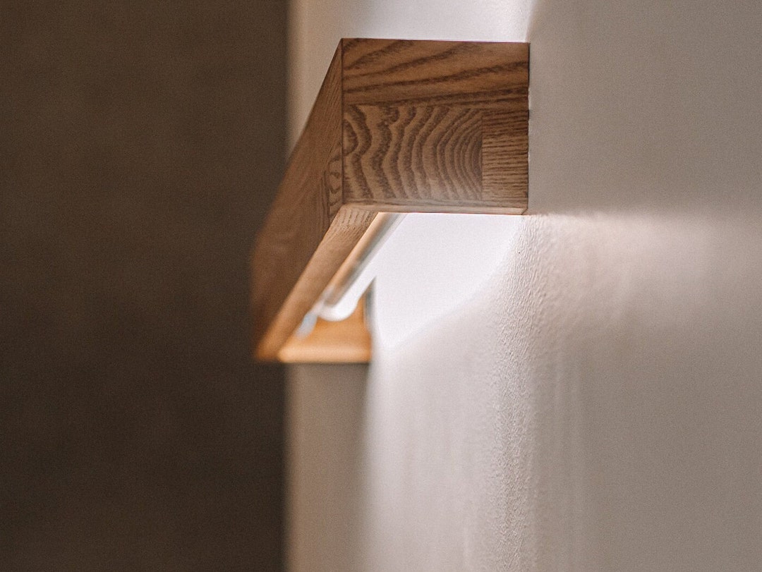 Wooden Wall Light With LED, Warm Evening Light, Style Your Wall, Cozy ...