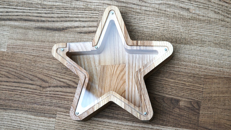 Star Wooden Piggy Bank Unique Shape Personalized Piggy Bank - Etsy