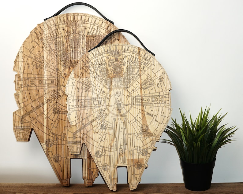 Wooden Millennium Falcon Cutting Board Wooden Star Wars - Etsy