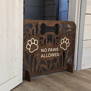 Freestanding Wooden Dog Stopper and Pet Barrier – No Drill Dog Gate for ...