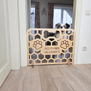 Custom Wooden Dog Stopper – Stair and Doorway Blocker | Indoor Pet ...