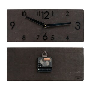 Full Black Modern Wall Clock 2 Sizes, Reversible White Color Arrows ...