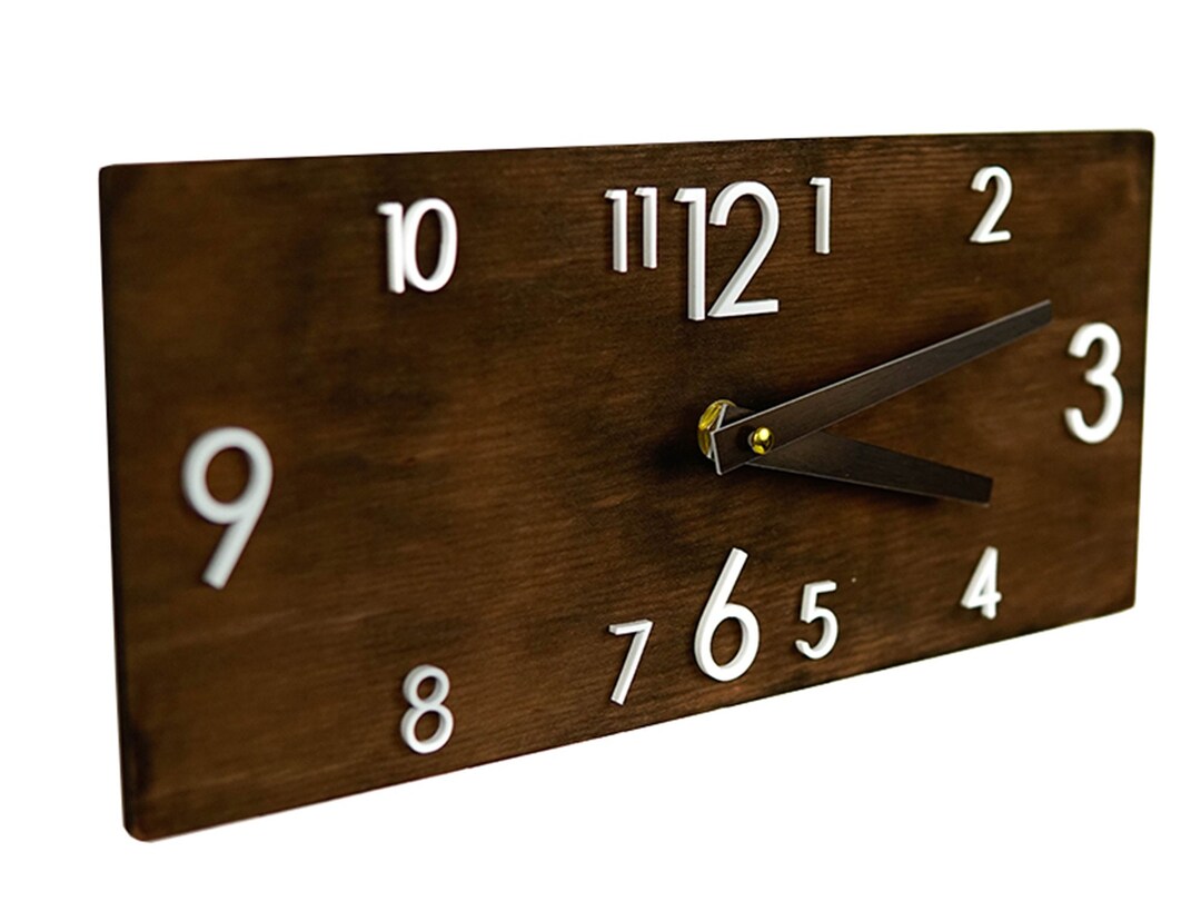 Natural Wood Rustic Wall Clock, Wooden Clock for Wall Unique Design ...