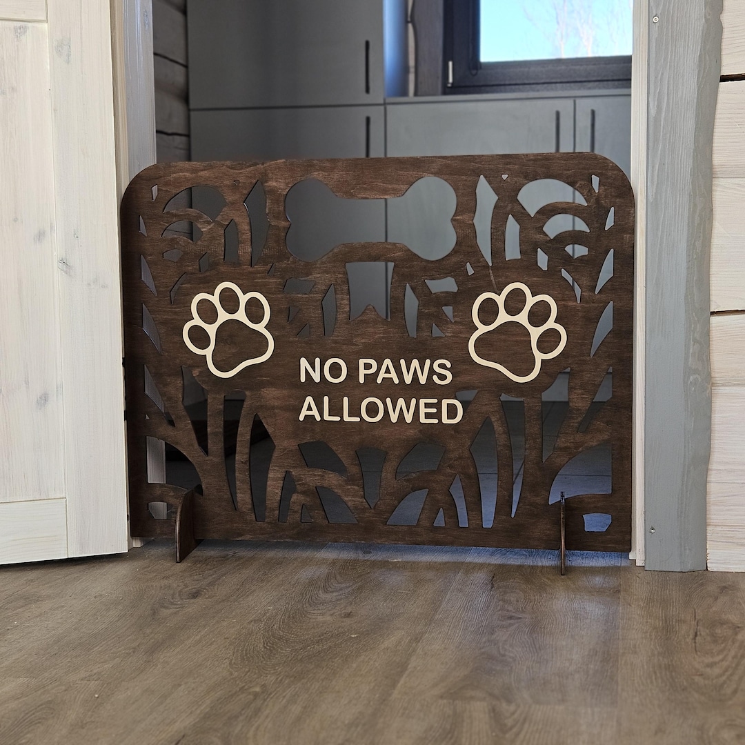 Wood Dog Barrier for Stairs and Hallways – Personalized Freestanding ...