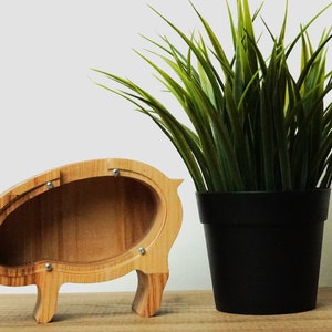Small Pig Money Box, Tiny Size Piggy Bank Pig, Wooden Fund Box Farm ...