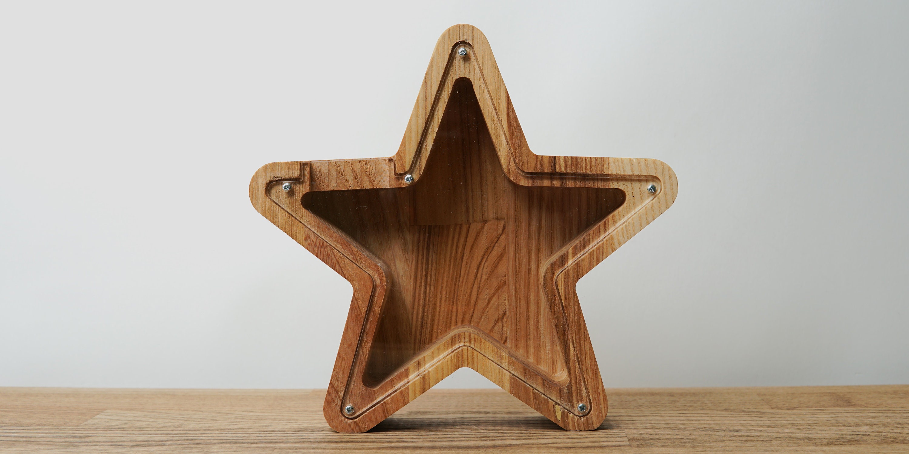 Star Wooden Piggy Bank, Unique Shape Personalized Piggy Bank Star, Girl ...