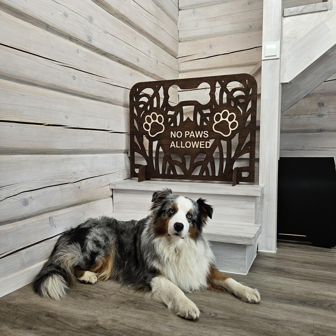 Custom Freestanding Dog Barrier and Puppy Stair Blocker – Personalized ...