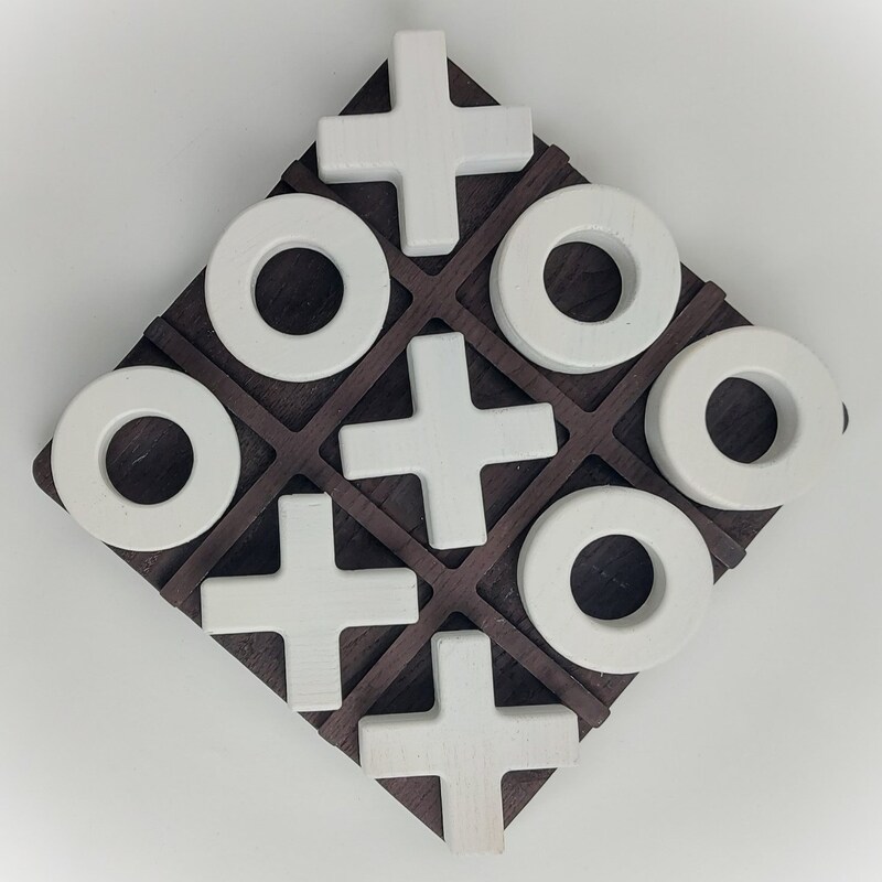 White Tic Tac Toe Table Game - Etsy